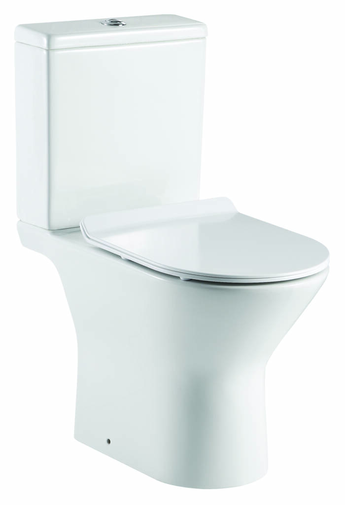 Venice Open Rimless Back, Close Coupled Pan WC - Plumleys Plumbing Merchant