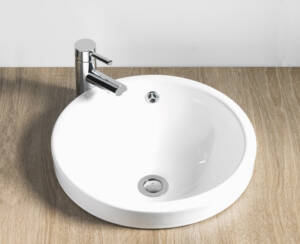Roma Round Inset Ceramic Vanity Basin (No Tap Holes) - Plumleys ...