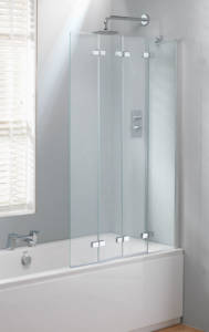 Genesis 4-Fold Bath Screen - Left or Right Hand - Plumleys Plumbing ...